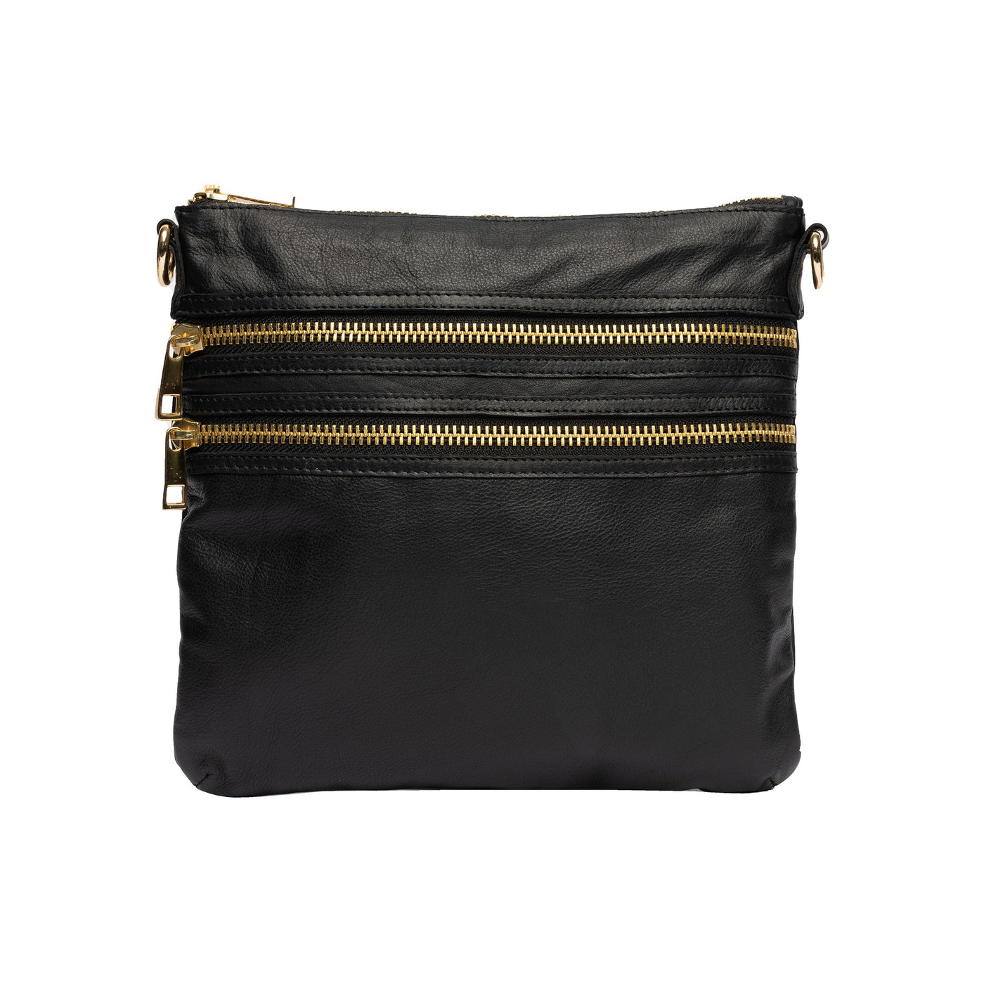 Crossover Veske | Skinn | Medium | Sort | Vintage | Emilia Big